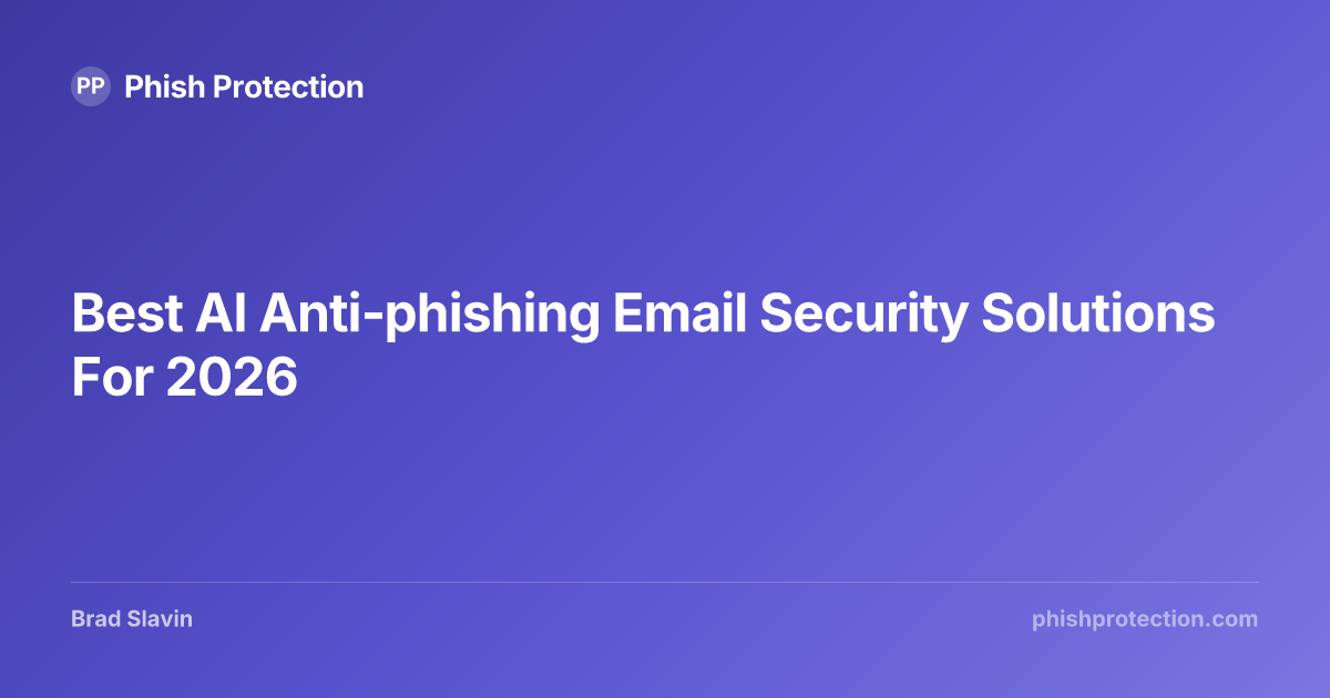 Best AI Anti‑phishing Email Security Solutions For 2026 | Phish Protection